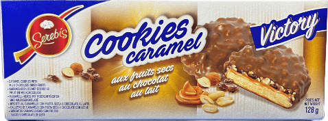 Cookies caramel fruits secs chocolat au lait - 130g - Serebis